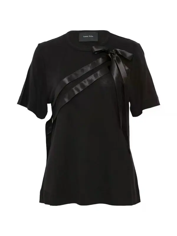 Simone Rocha Bow Sash Short-sleeves T-shirt - Black