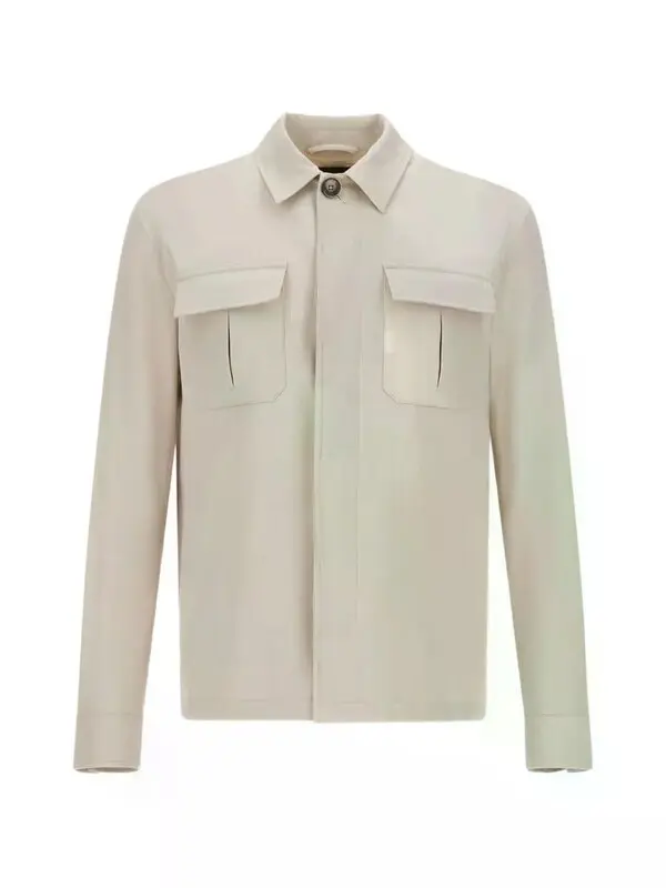 Herno Flap-pockets Cotton Shirt Jacket