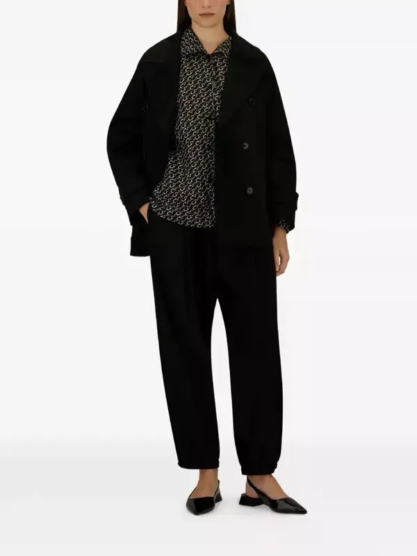 Herno Graphic-print Silk Shirt - Black