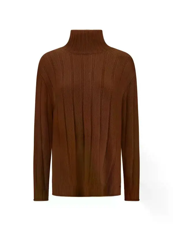 Herno Roll-neck Ribbed-knit Sweater - Brown