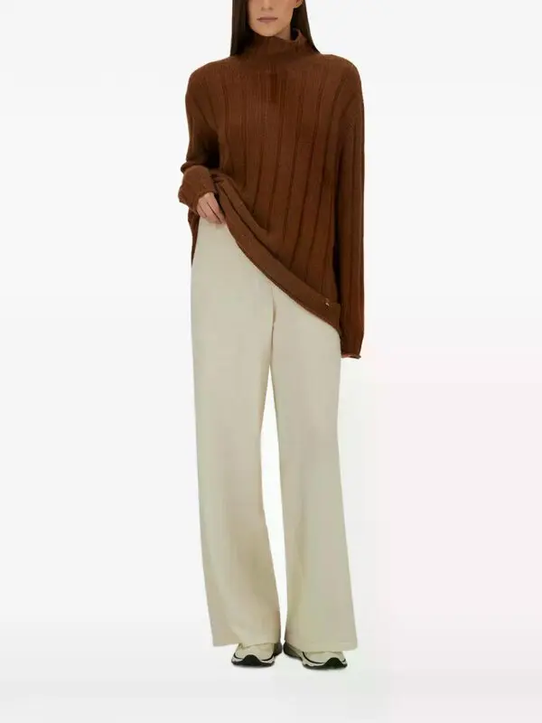 Herno Roll-neck Ribbed-knit Sweater - Brown