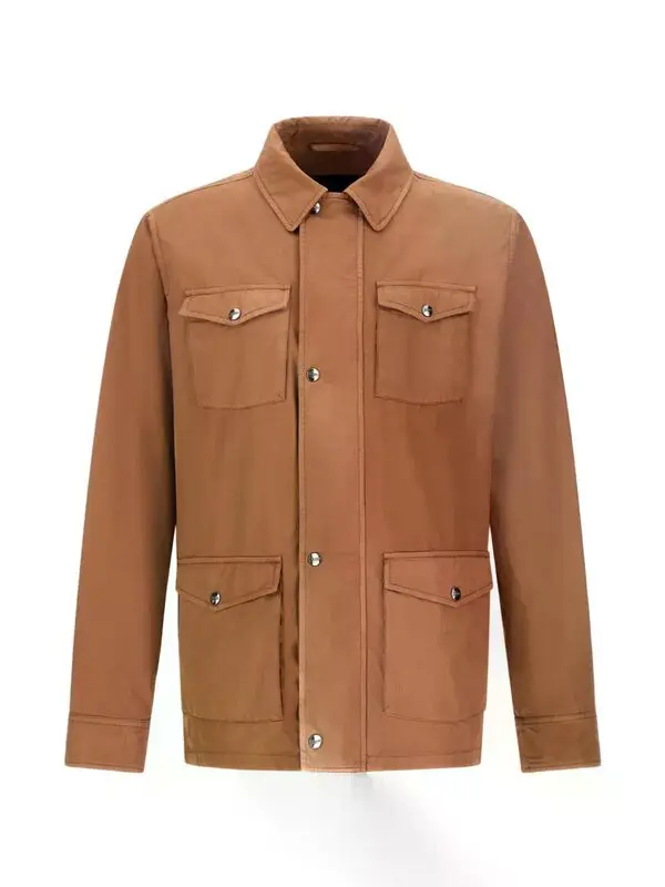 Herno Flap Pocket Drawstring Jacket - Neutrals