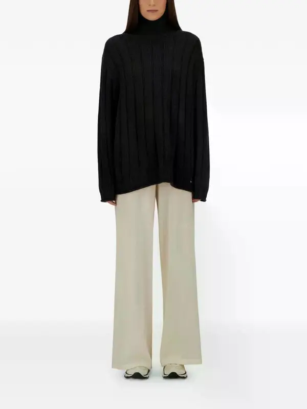 Herno Ribbed High-neck Sweater - Black