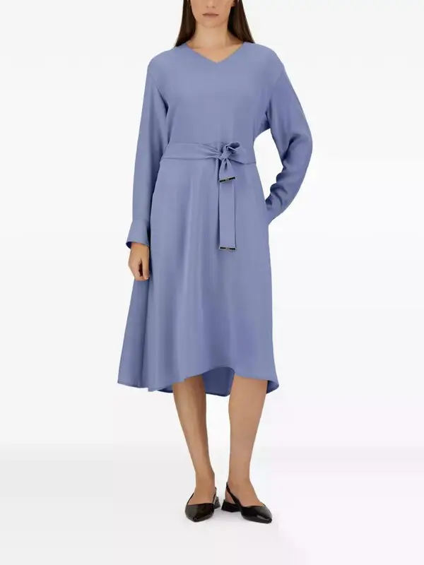Herno Belted V-neck Dress