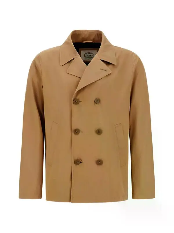 Herno Dean Pea Coat - Neutrals