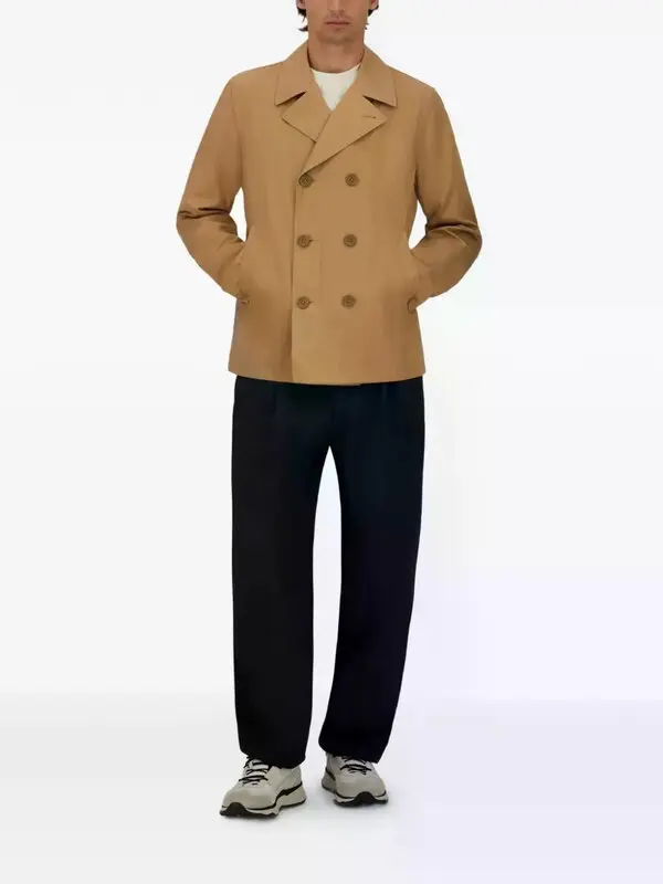 Herno Dean Pea Coat - Neutrals