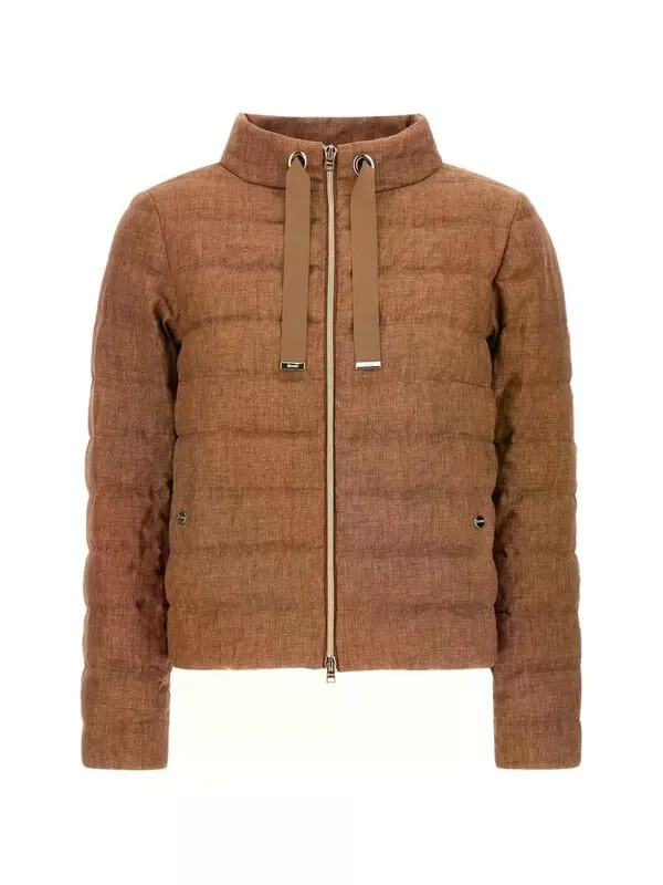 Herno Striped Quilted High-neck Jacket