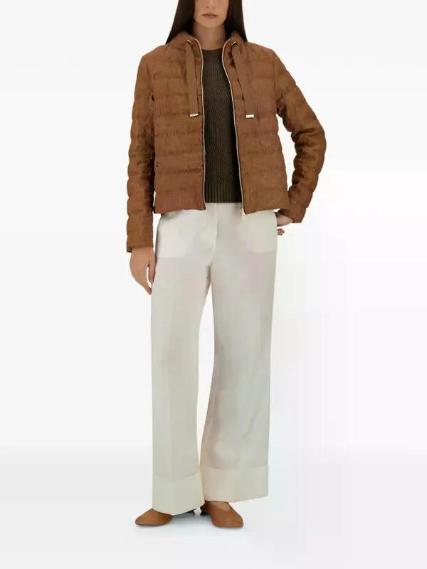 Herno Striped Quilted High-neck Jacket