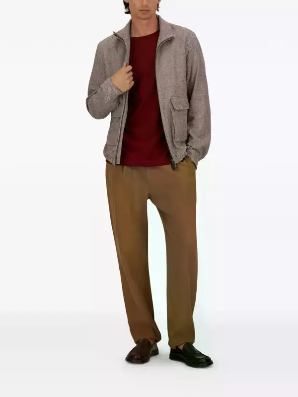 Herno Houndstooth Bomber Jacket
