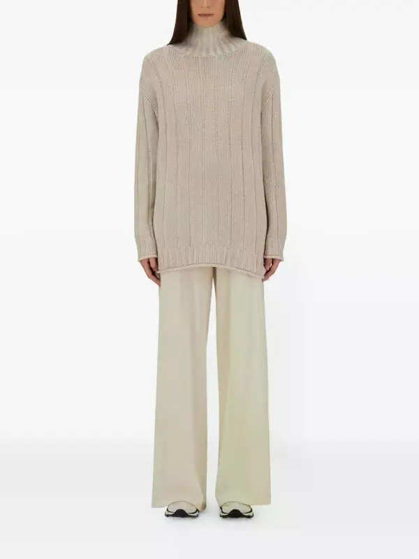 Herno High-neck Ribbed Sweater - Neutrals