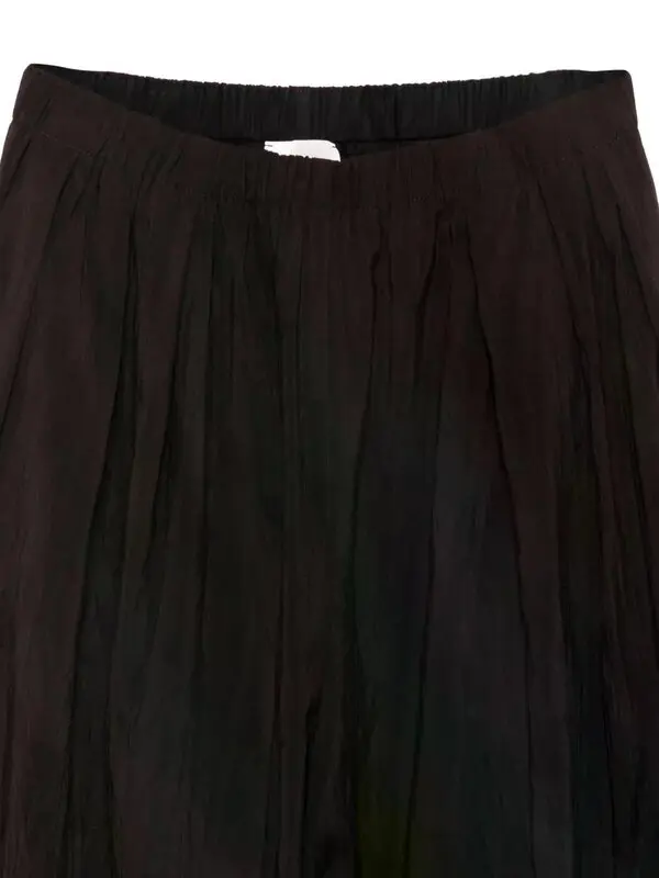 ALYSI Gathered Palazzo Pants - Brown