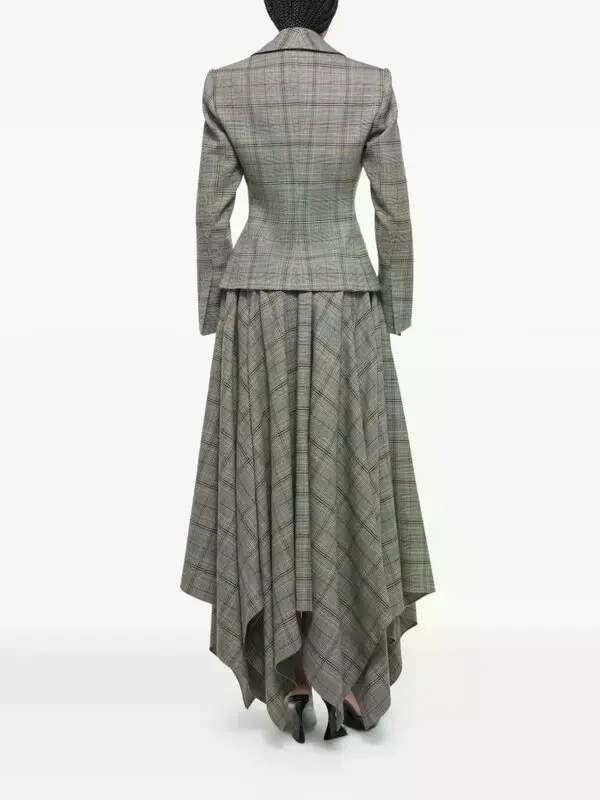 ANOUKI Checkered Asymmetric Skirt