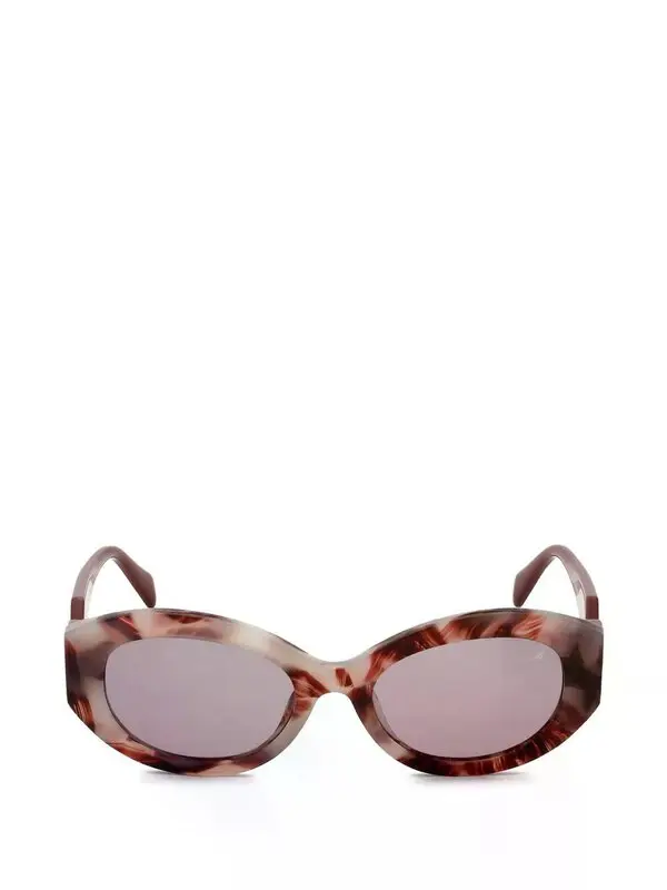 Blumarine Oval-frame Sunglasses - Brown
