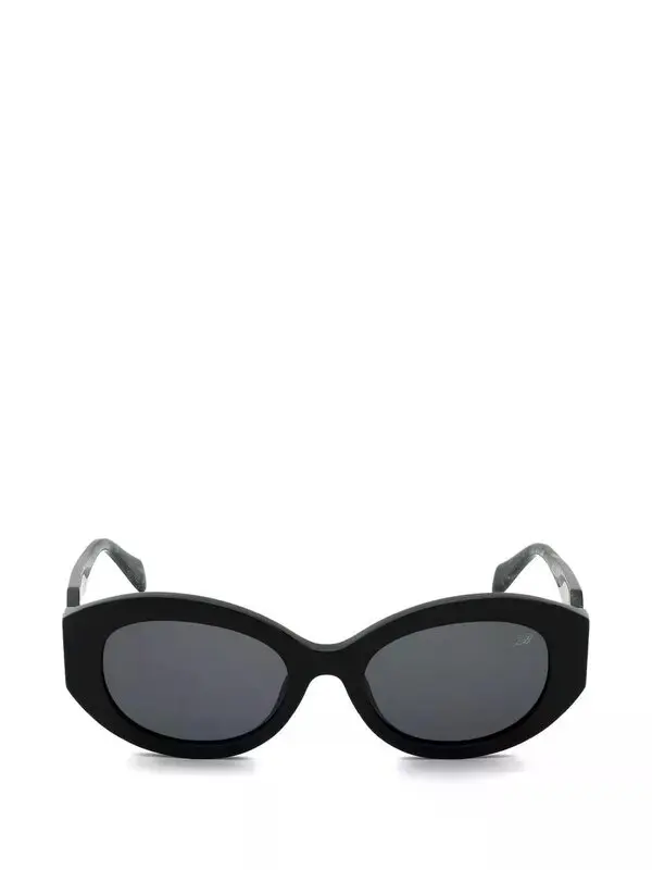 Blumarine Oval-frame Sunglasses - Black