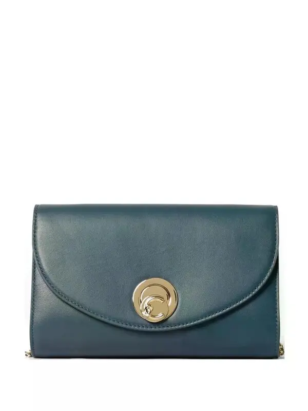COCCINELLE Leather Clutch With Chain Strap