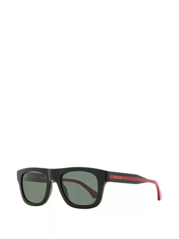 Gucci Web Rectangle Sunglasses - Black