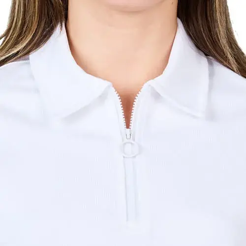SOFIBELLA Quarter-zip Golf Pullover - White