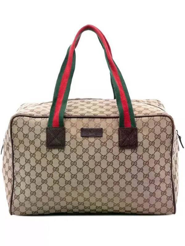 Gucci Gg Canvas Web Duffle Bag