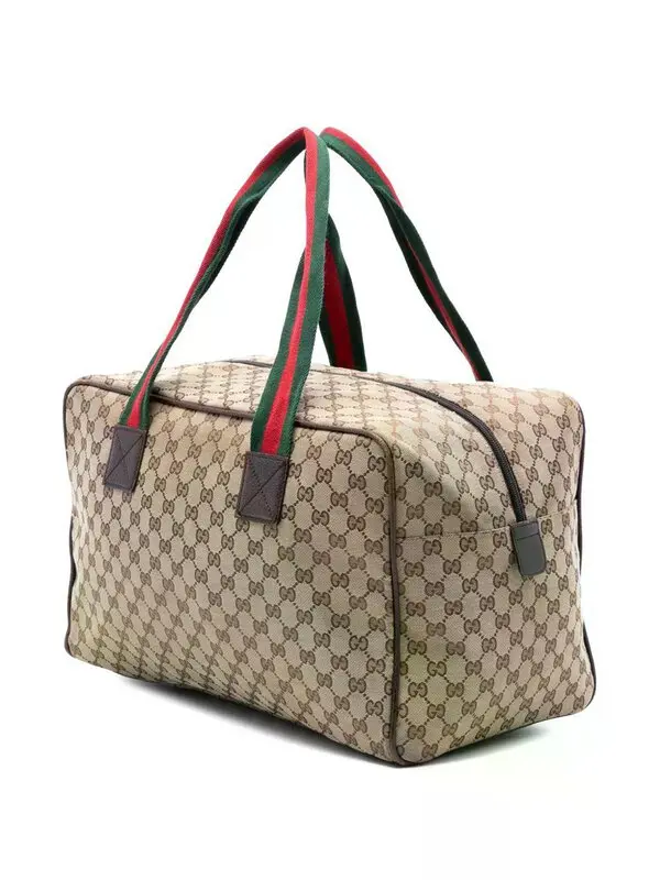 Gucci Gg Canvas Web Duffle Bag