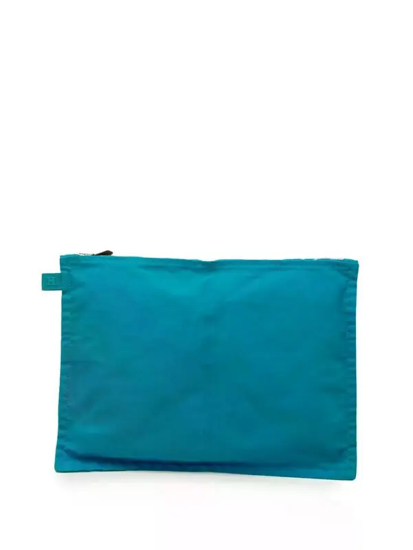 Hermès 2010-2020 Toile Bora Bora Zip Gm Pouch - Blue