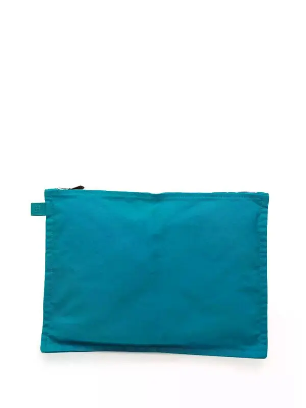 Hermès 2010-2020 Toile Bora Bora Zip Gm Pouch - Blue