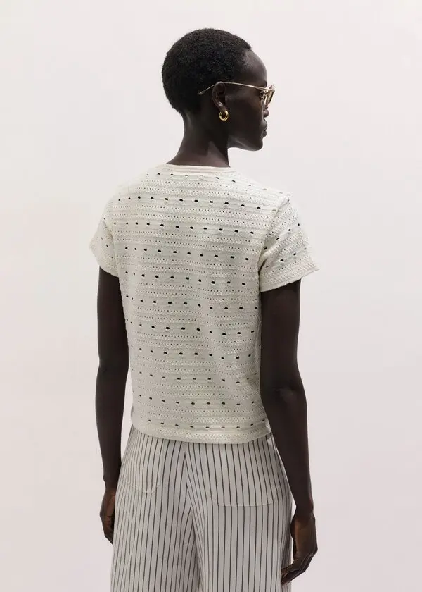 ME+EM Pointelle Jersey Tee