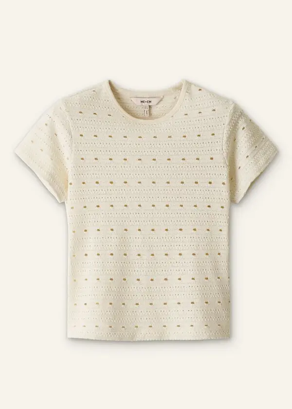ME+EM Pointelle Jersey Tee