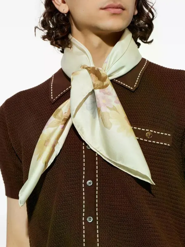 Versace Floral Silk Scarf