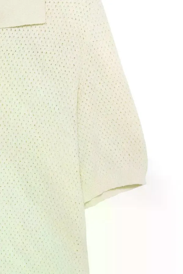 ROBERTO COLLINA Open-knit Short-sleeve T-shirt