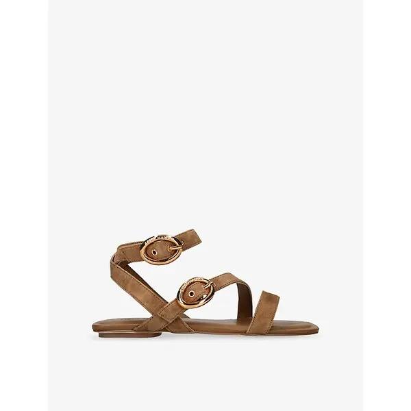 Steve Madden Karmin Suede Sandals - Mid Brown