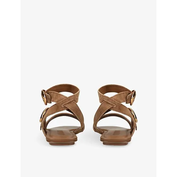Steve Madden Karmin Suede Sandals - Mid Brown