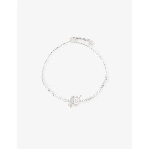 SWAROVSKI Idyllia Heart With Arrow Rhodium-plated Bracelet - White