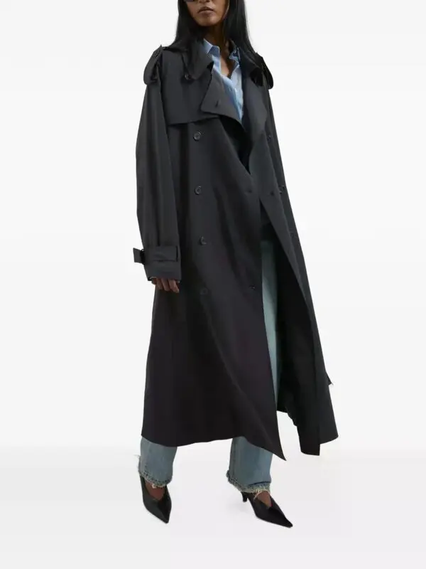 THE FRANKIE SHOP Veyron Trench Coat - Grey