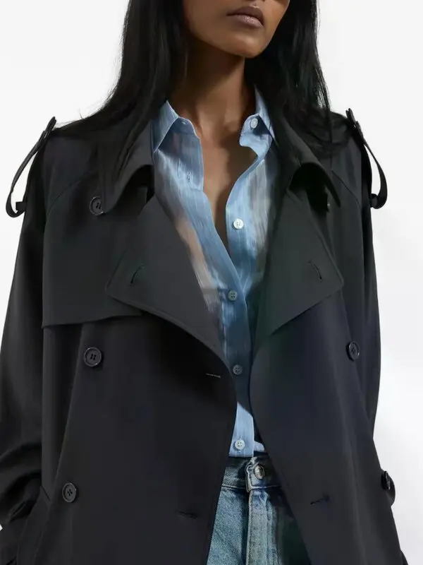 THE FRANKIE SHOP Veyron Trench Coat - Grey