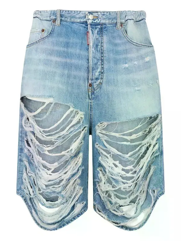 Dsquared2 Light Destroyed Wash Surfer Shorts