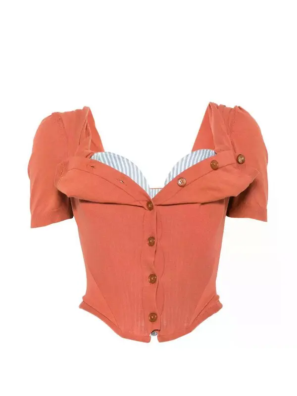 VIVIENNE WESTWOOD Button Draped Knitwear - Orange