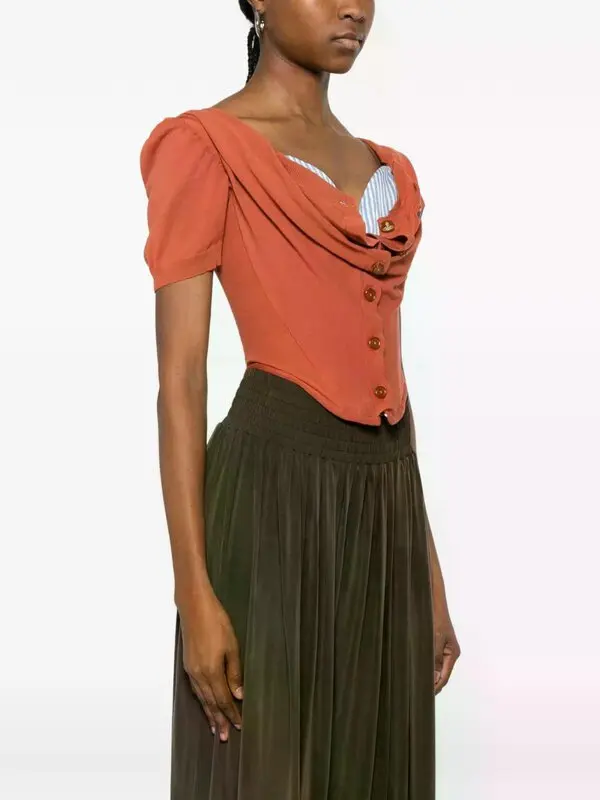 VIVIENNE WESTWOOD Button Draped Knitwear - Orange