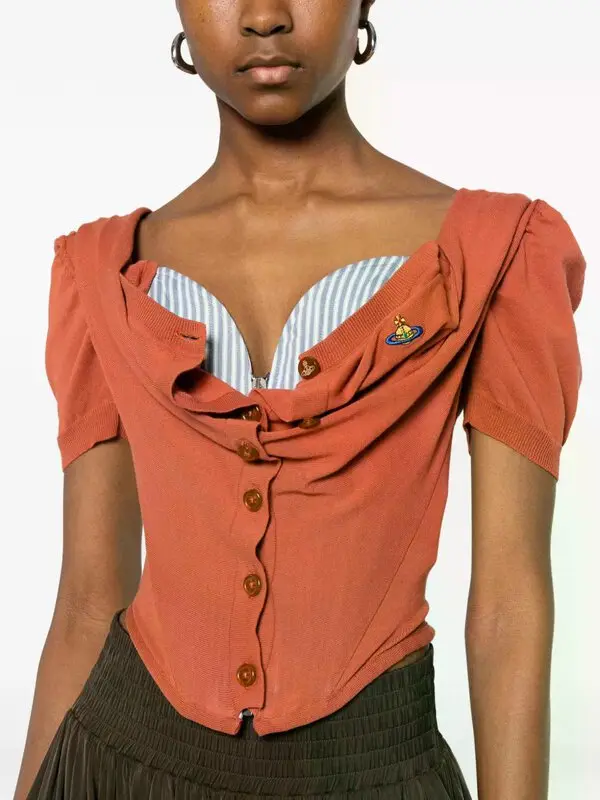 VIVIENNE WESTWOOD Button Draped Knitwear - Orange