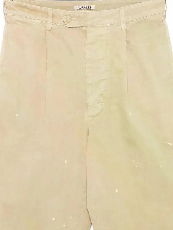 Auralee Wide-leg Trousers - Neutrals