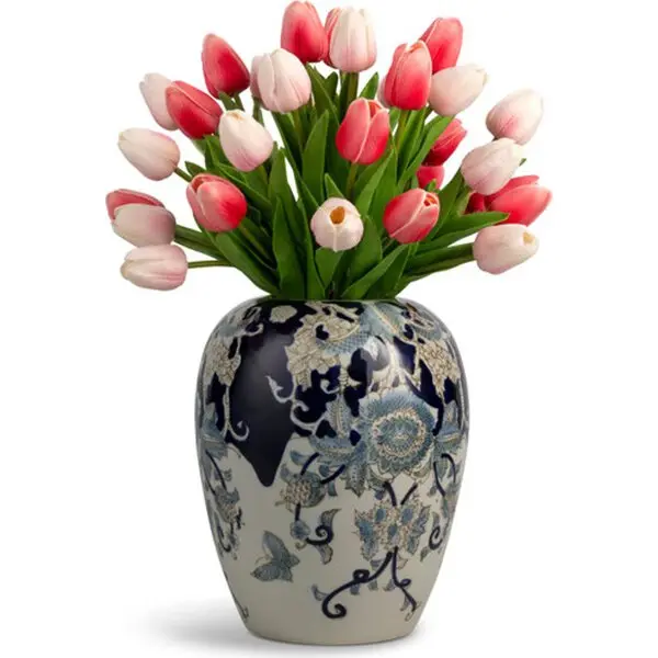 COCOBELLA Odette Realtouch Tulip Toile Arrangement - Pink