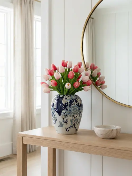 COCOBELLA Odette Realtouch Tulip Toile Arrangement