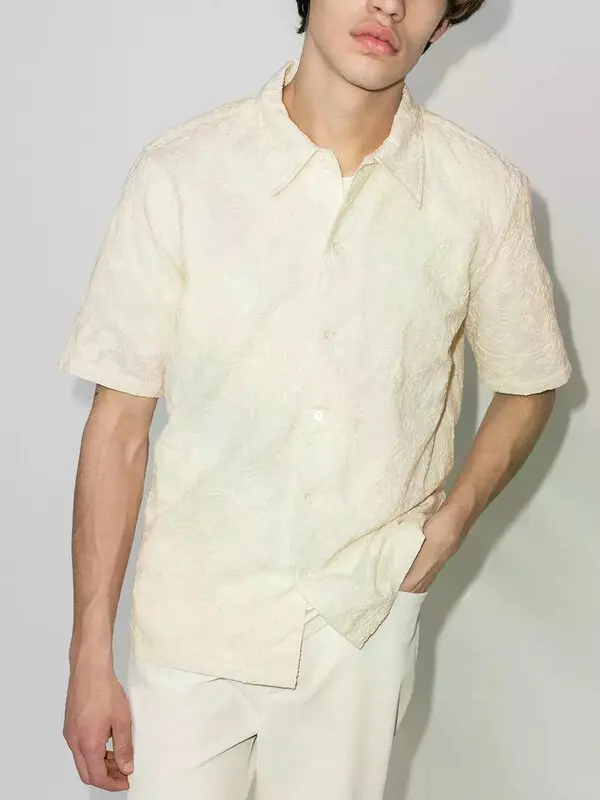 SUNFLOWER Space Floral-embroidered Shirt