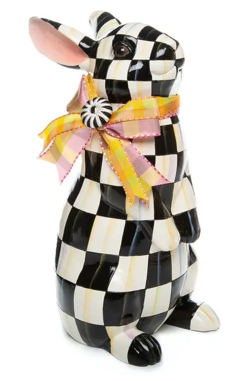 MACKENZIE-CHILDS Courtly Check Standing Bunny - Black