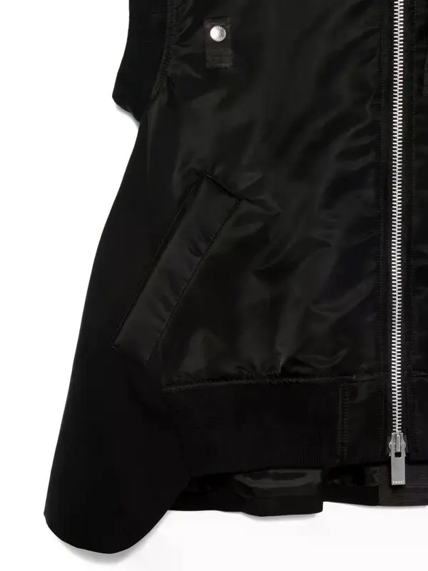 Sacai Zip-up Gilet - Black