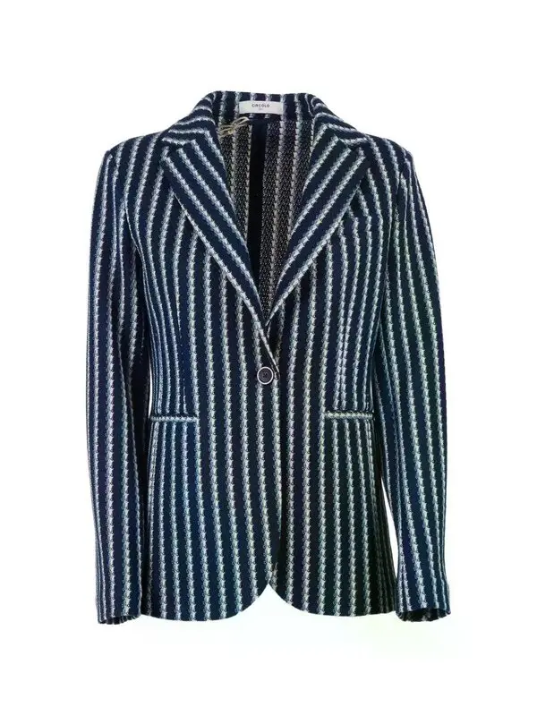 CIRCOLO 1901 Striped Blazer - Blue