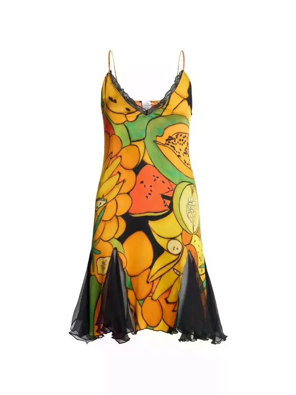 DONDE ESTEBAN Frutas Mini Dress - Black