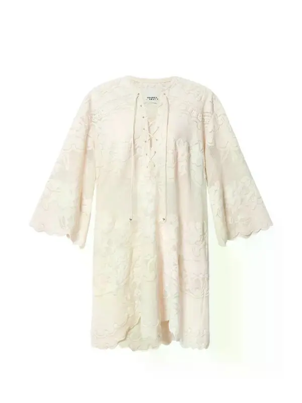 Isabel Marant Étoile Solara Embroidered Jacquard Dress - Neutrals