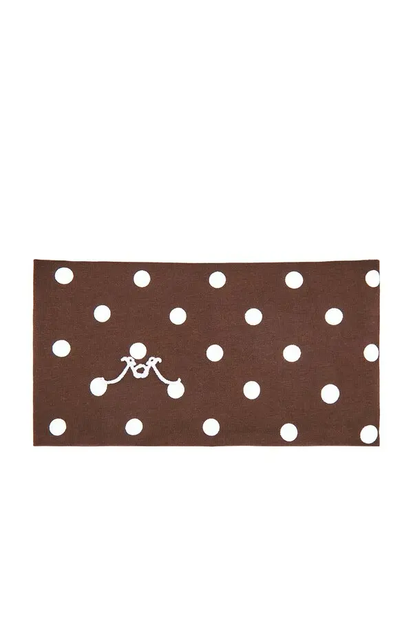ROWEN ROSE Headband - Brown Polka Dots