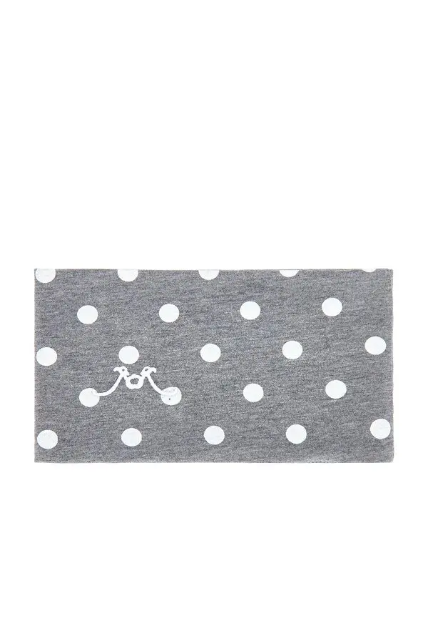ROWEN ROSE Headband - Grey Polka Dots