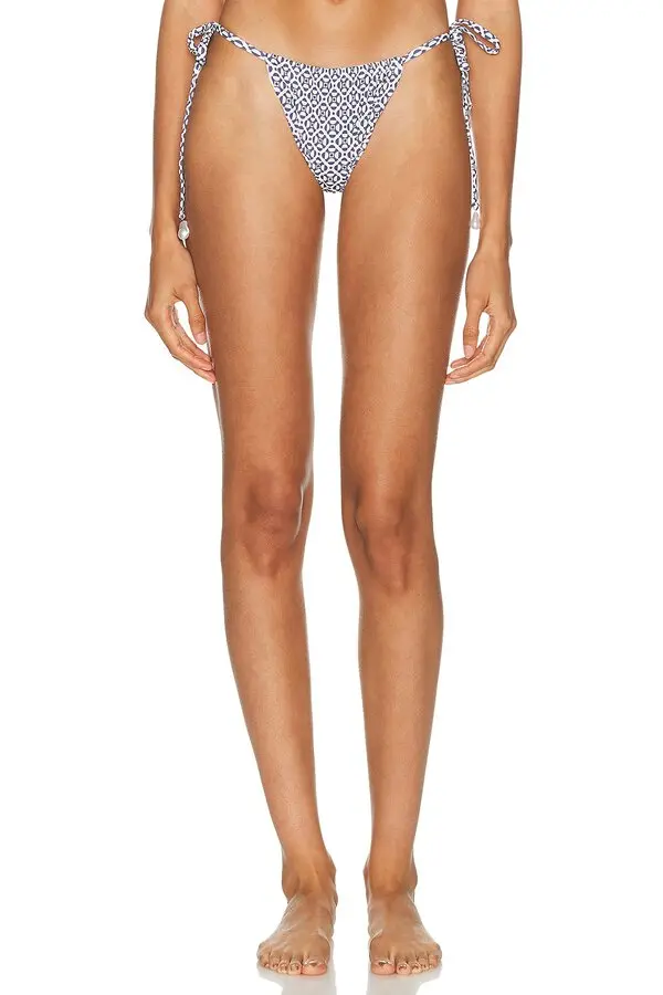 LA PORTE Kourtney Bikini Bottom - Blue Yacht Print